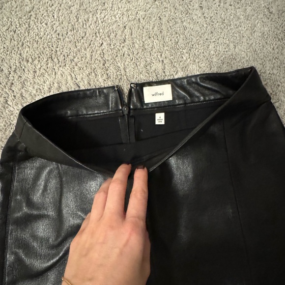 Wilfred | Skirts | Wilfred Pleather Mini Skirt | Poshmark